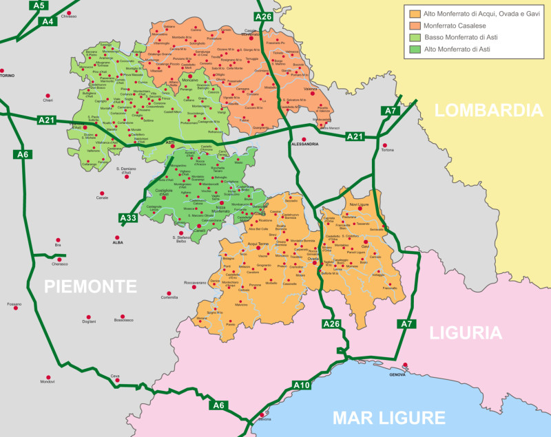 mappa-Monferrato • Cascina rosa b&b